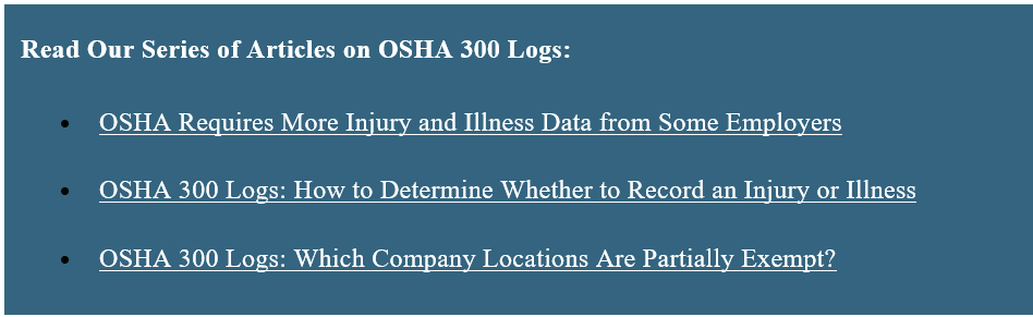 OSHA 300 Recordkeeping Rules & Requirements – BURR CONSULTING, LLC